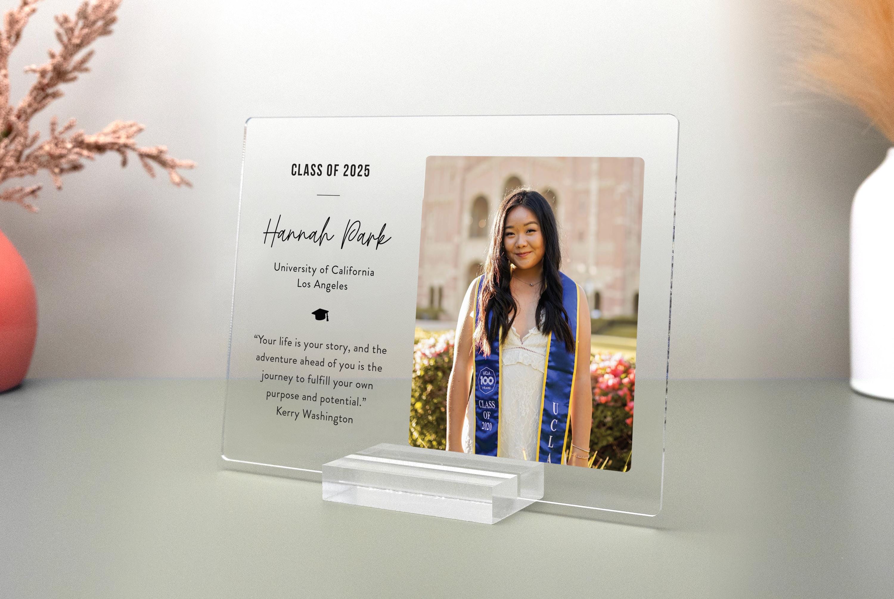 Personalized Graduation Photo Plaque: Class of 2026 Acrylic Keepsake ...