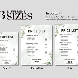Printable Price List and Scan to Pay, Payment Sign, QR Code Sign ...