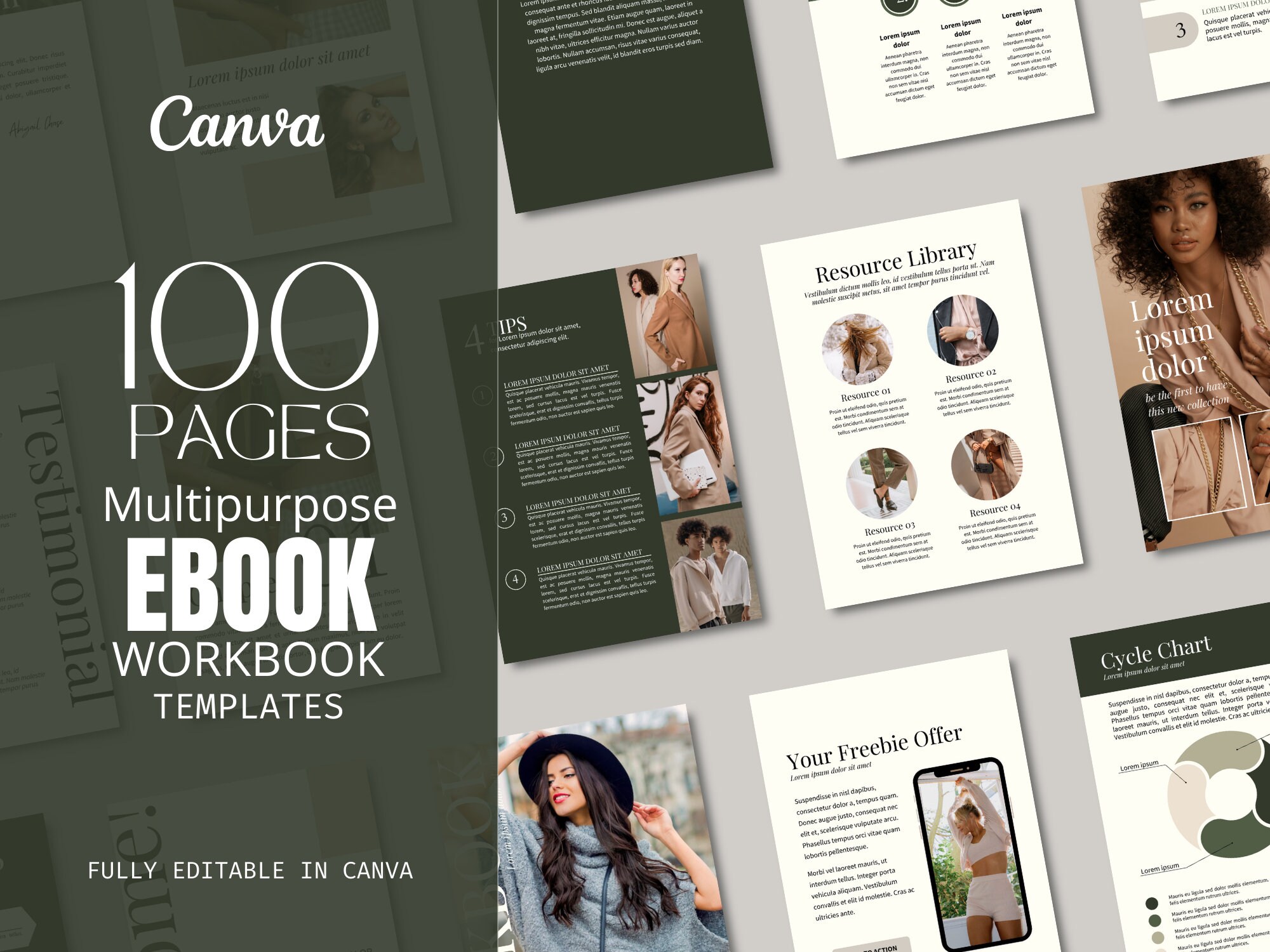 Editable Ebook Canva Template, Ebook Creator, Coaching Workbook ...