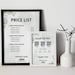 Printable Price List and Scan to Pay, Payment Sign, QR Code Sign ...