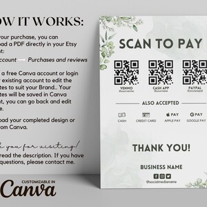 Printable Price List and Scan to Pay, Payment Sign, QR Code Sign ...