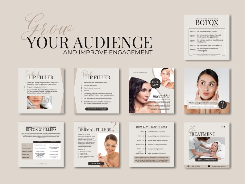 Botox and Filler Instagram Template, Nurse Injector Templates, Canva ...