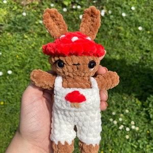 Bunny in Overalls Crochet PDF PATTERN - Low Sew Crochet Pattern - Bunny ...