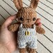 Bunny in Overalls Crochet PDF PATTERN - Low Sew Crochet Pattern - Bunny ...