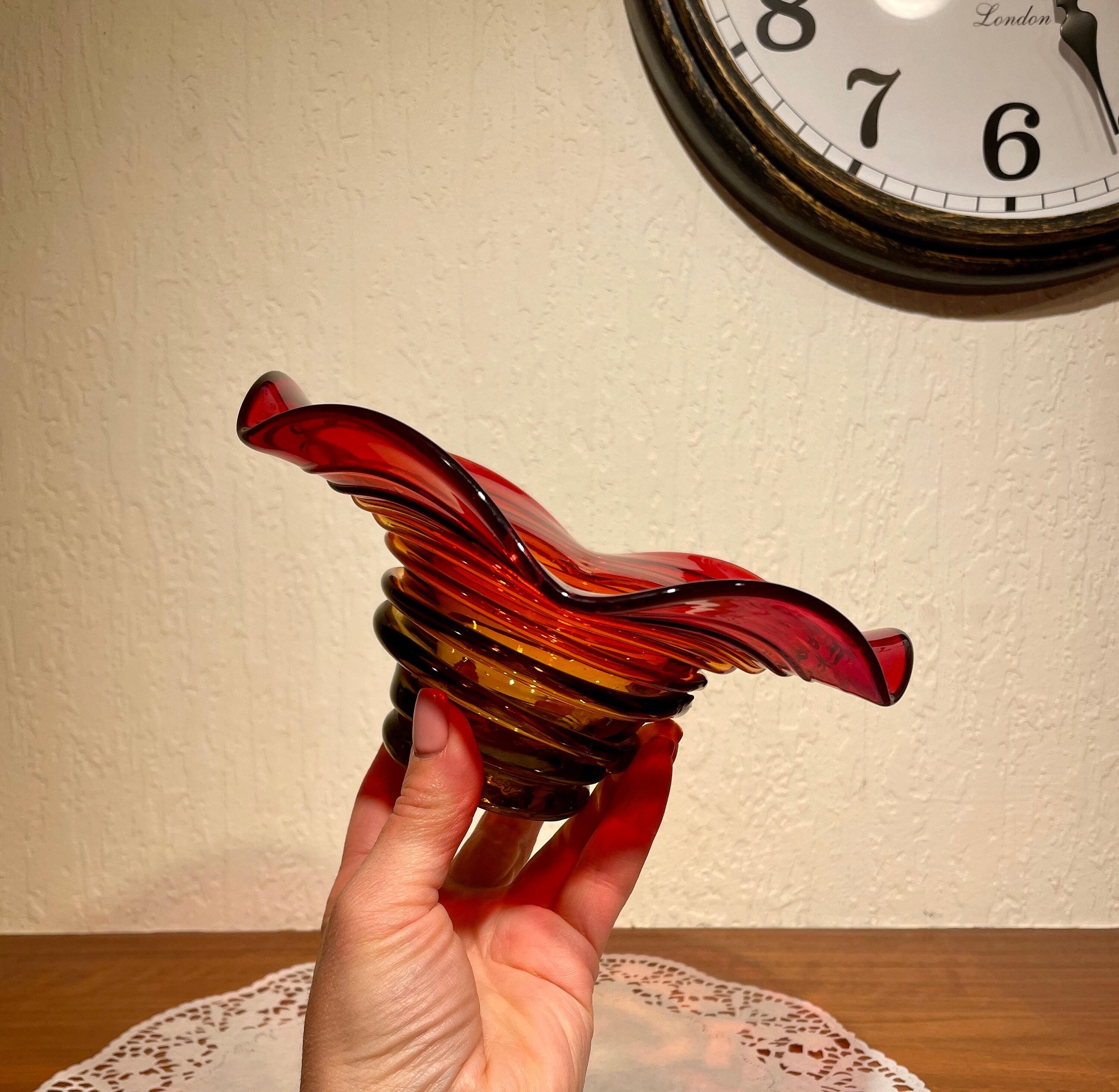 Italy Red-orange Vase, Vintage Italy 1980-1990, Fantastically Beautiful ...