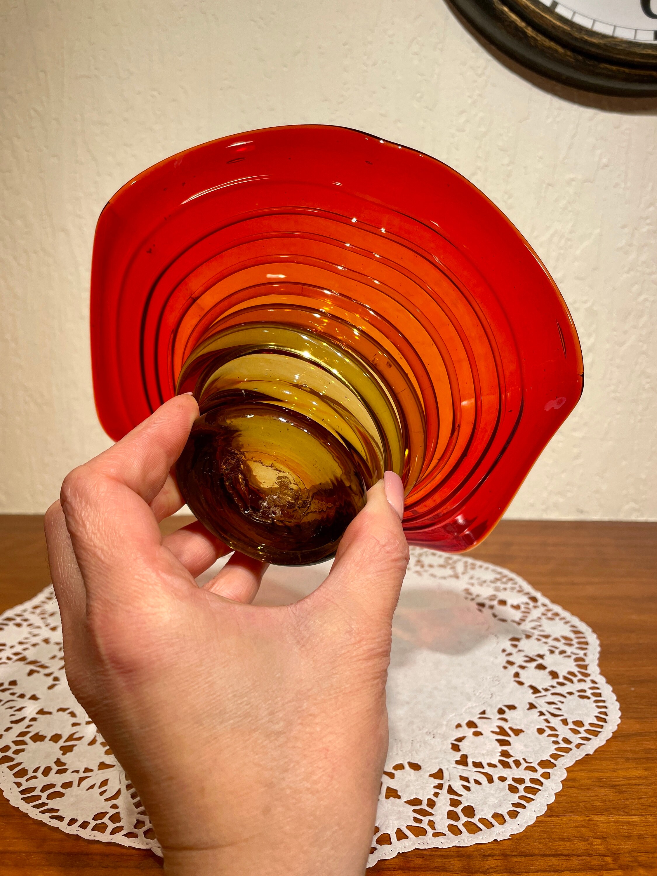 Italy Red-orange Vase, Vintage Italy 1980-1990, Fantastically Beautiful ...