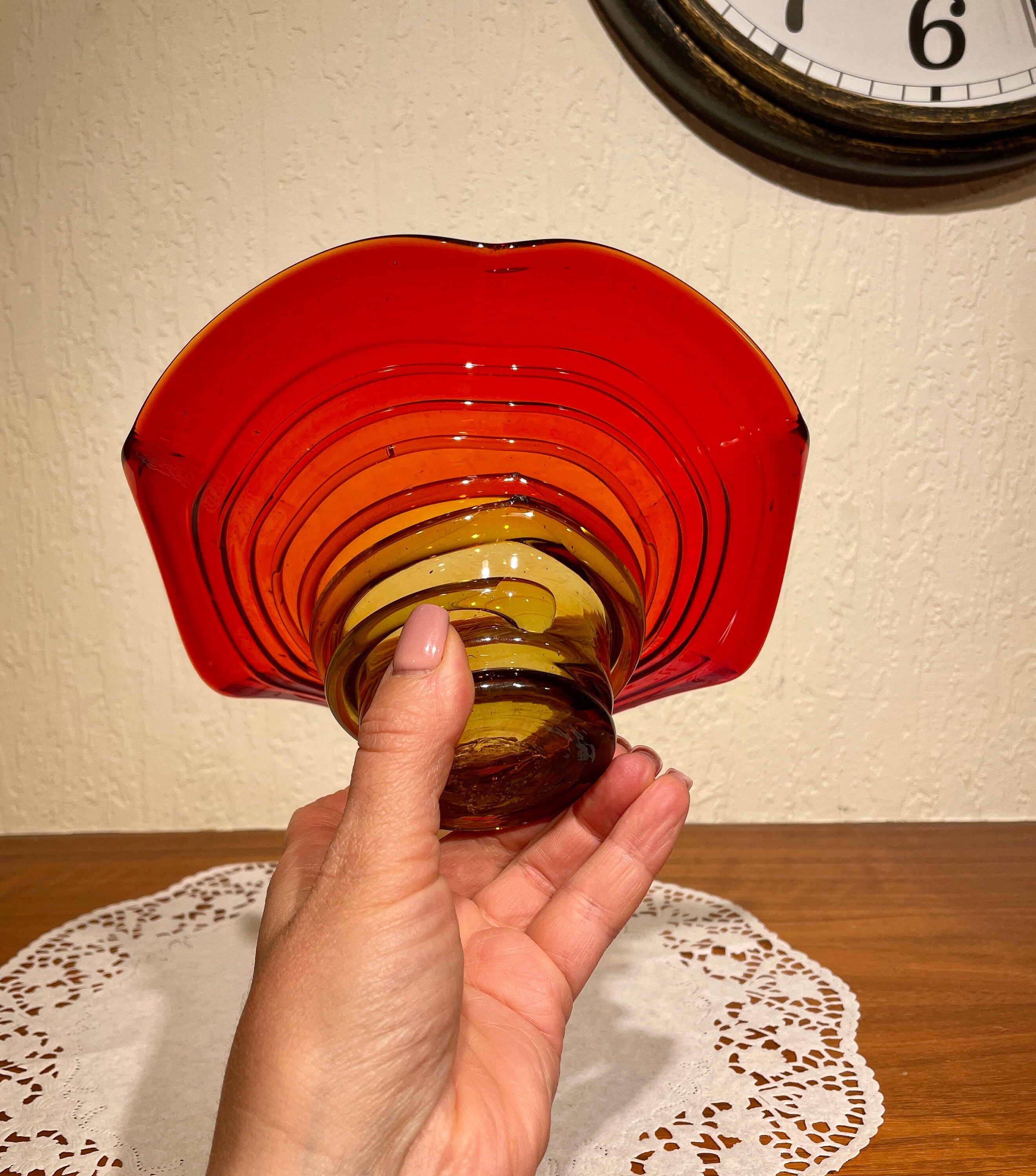 Italy Red-orange Vase, Vintage Italy 1980-1990, Fantastically Beautiful ...