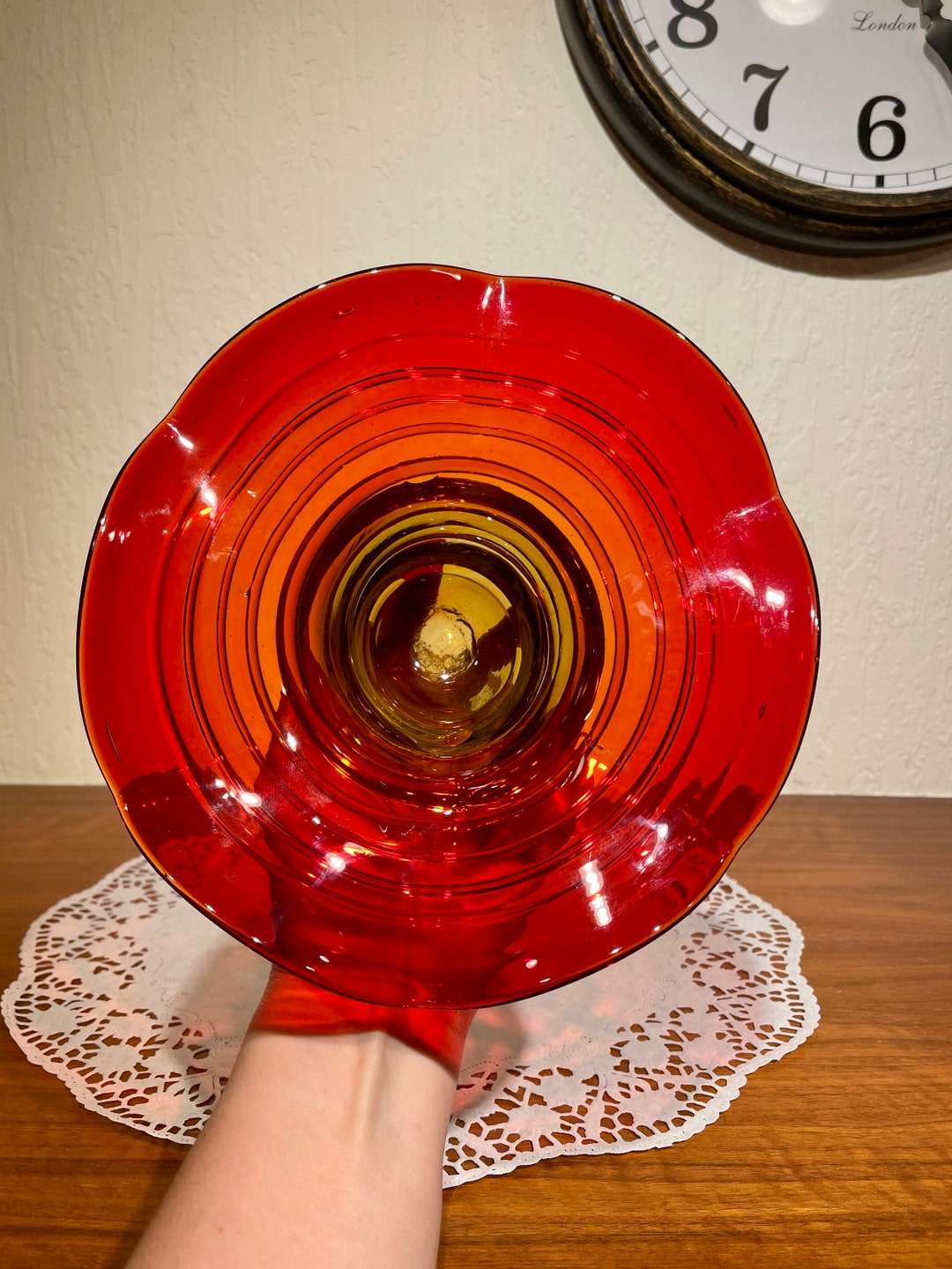 Italy Red-orange Vase, Vintage Italy 1980-1990, Fantastically Beautiful ...