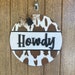 Cow Print Round Door Hanger, Round Front Door Sign, Hand Painted Cow ...