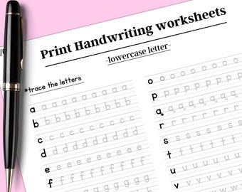Printable Handwriting Worksheets5 Pages letters, Words, and Sentences ...