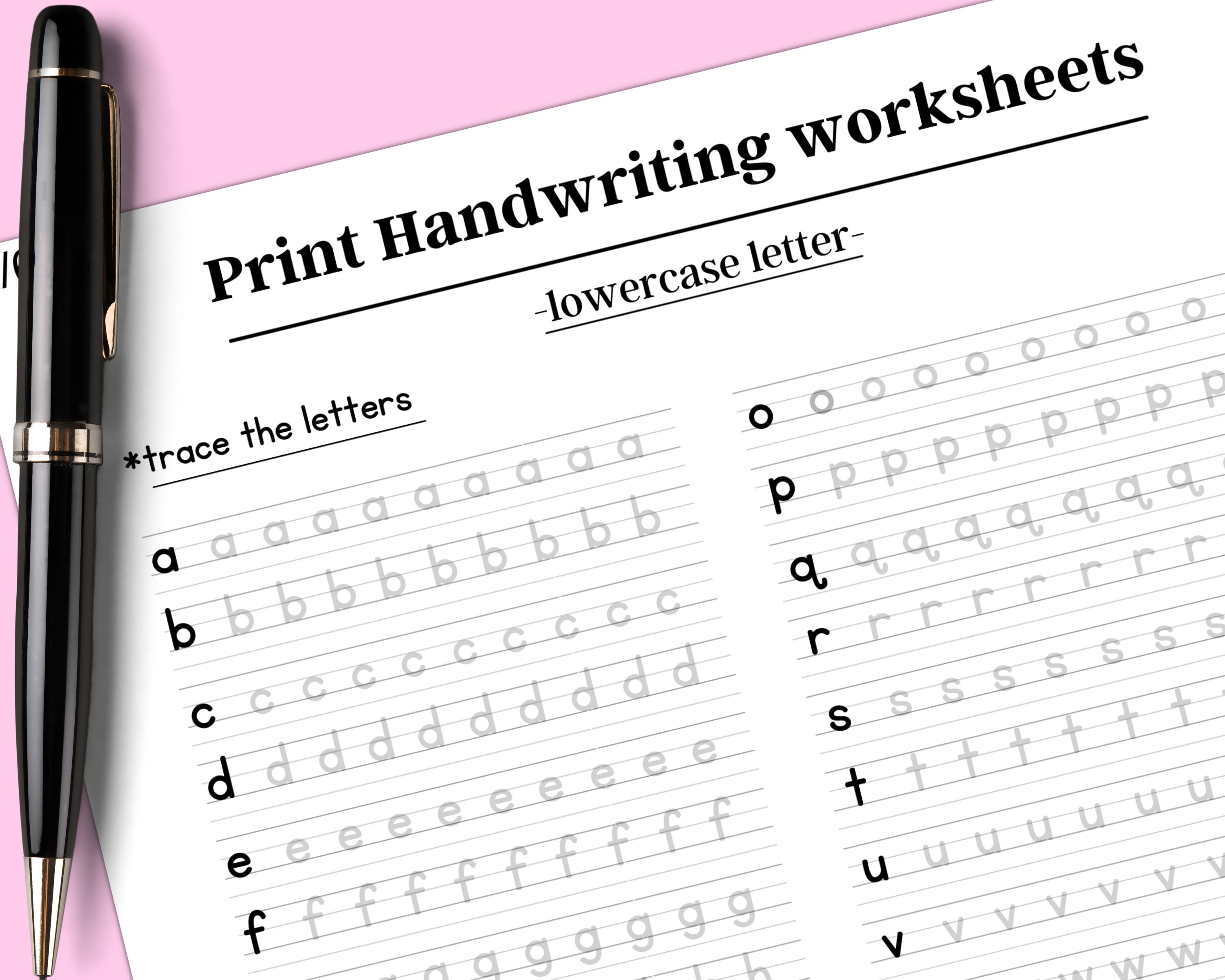 Printable Handwriting Worksheets–6 Pages (letters, Words, and Sentences ...