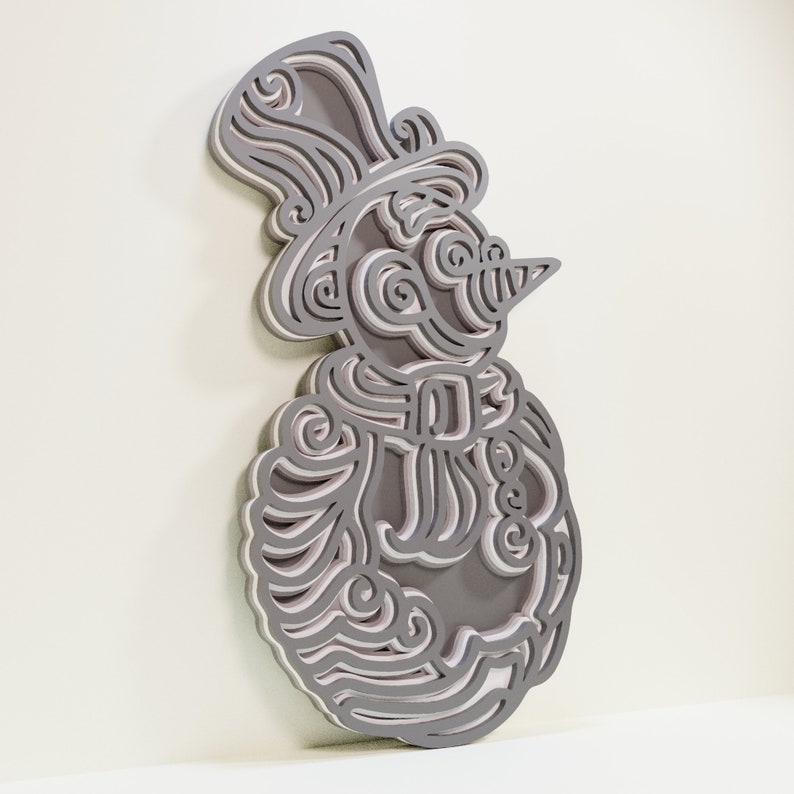 Snowman Multilayer SVG/ Snowman Cut File/ 3D Layer/ Plywood Cutting ...