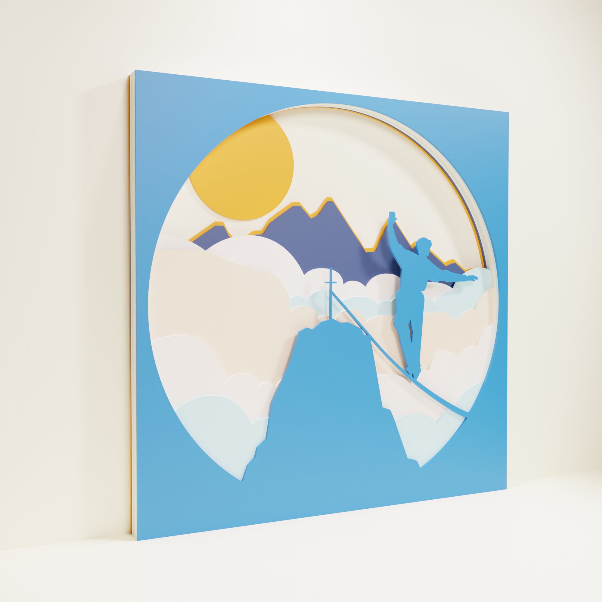 Acrobat Multilayer SVG/ Shadow Box Cut File/ 3D Layer/ Plywood Cutting ...