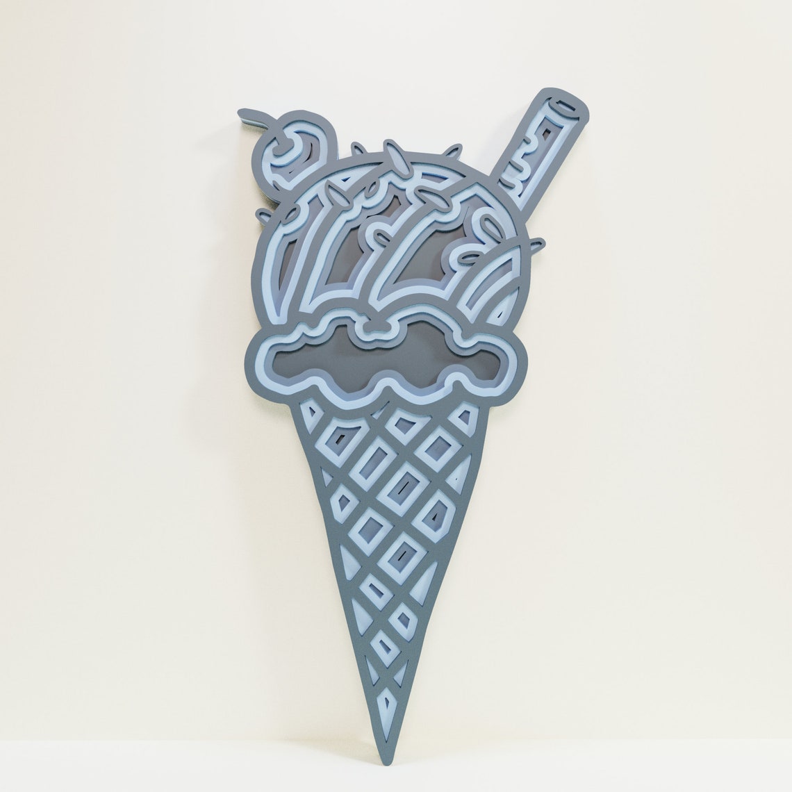 İce Cream Multilayer SVG/ İce Cream Cut File/ 3D Layer/ - Etsy