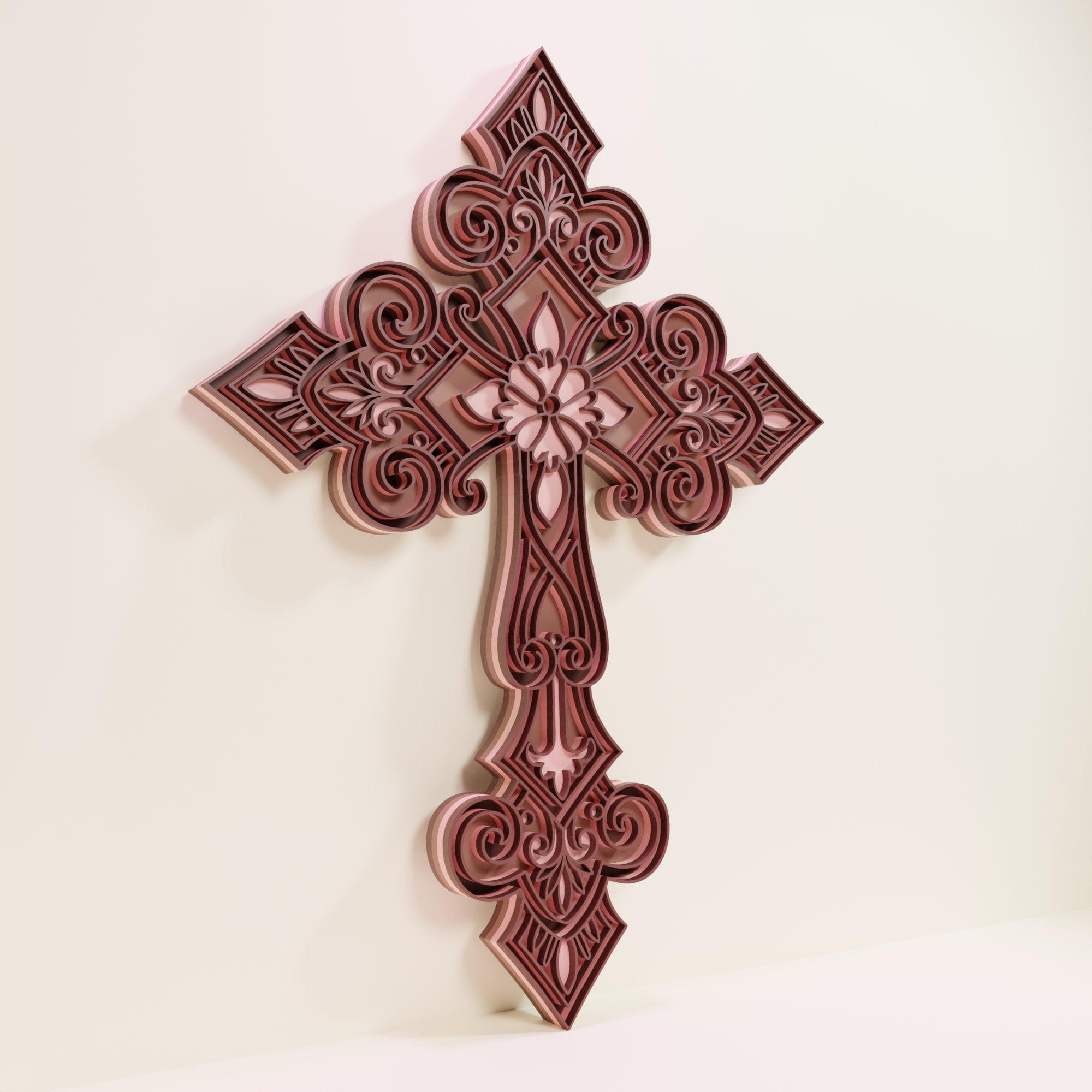 Cross 5 Multilayer SVG/ Cross 5 Cut File/ 3D Layer/ - Etsy