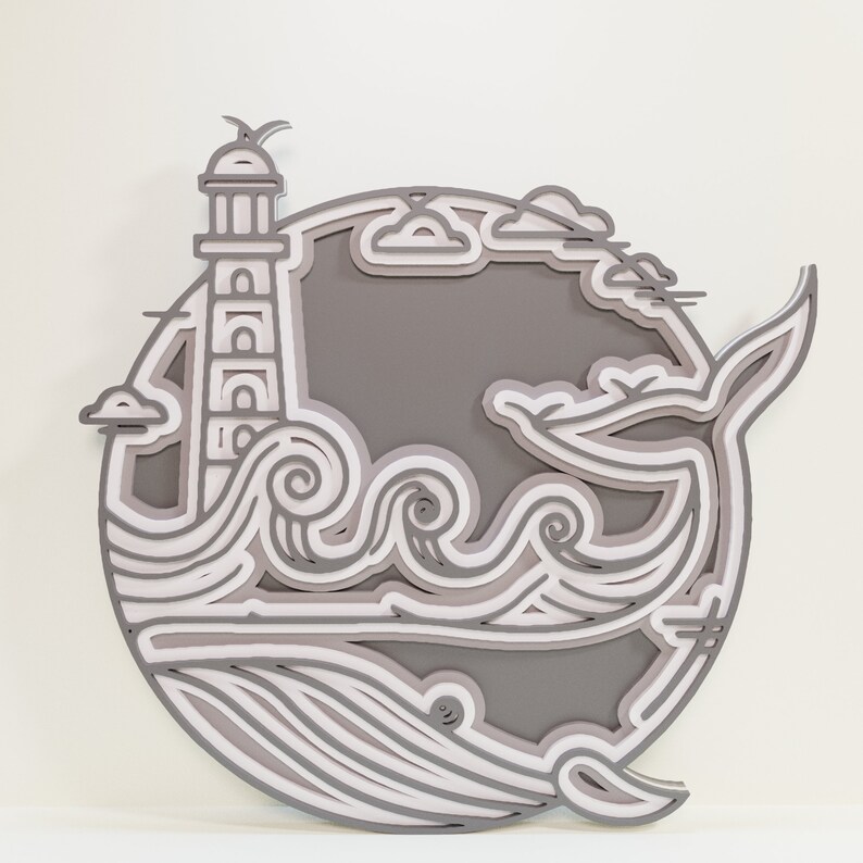 Lighthouse Multilayer SVG/ Lighthouse Cut File/ 3D Layer/ Plywood ...