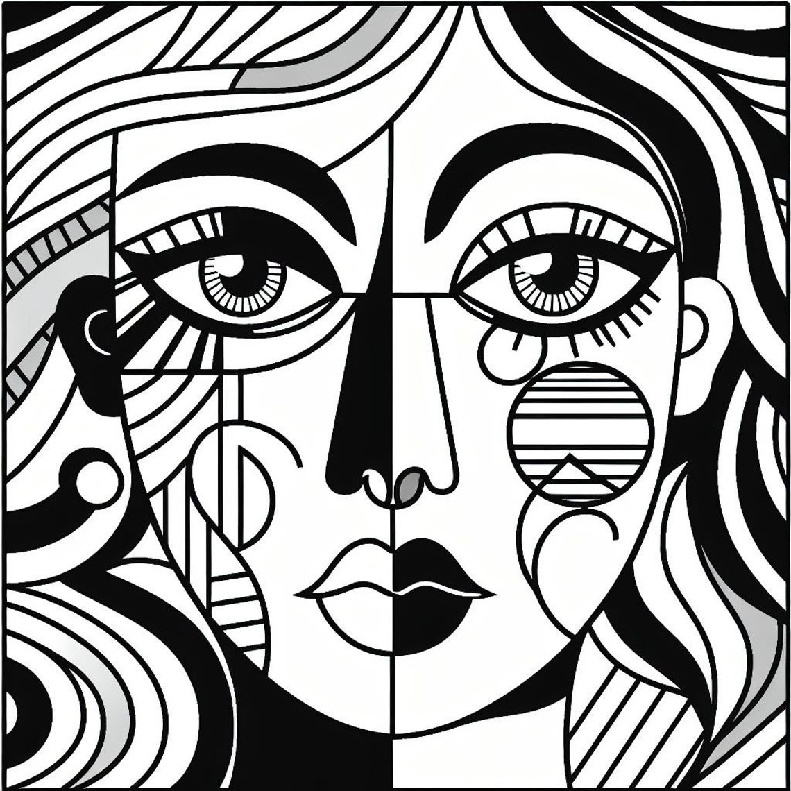 Coloring Portraits, Coloring Portrait for Adults, Coloring Pages for ...