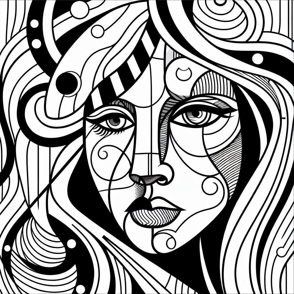 Coloring Portraits, Coloring Portrait for Adults, Coloring Pages for ...