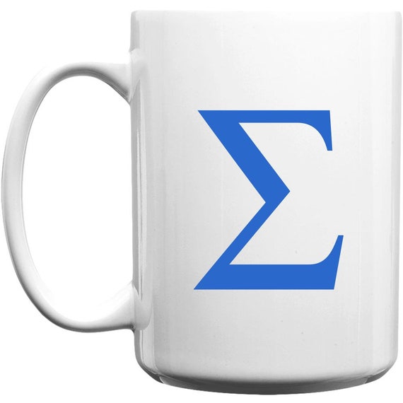 Blue Sigma Greek Letter