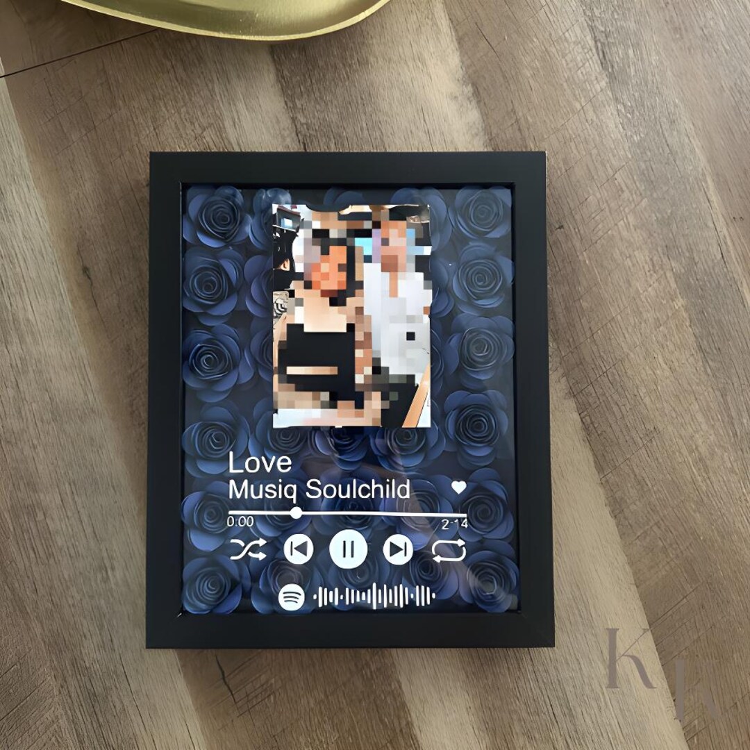 Personalized Spotify Flower Shadow Box – Custom Song & Picture Gift - Etsy