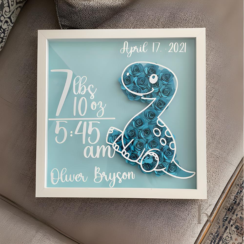 Custom Baby Stats Shadow Box – Personalized Nursery Decor| Nursery ...