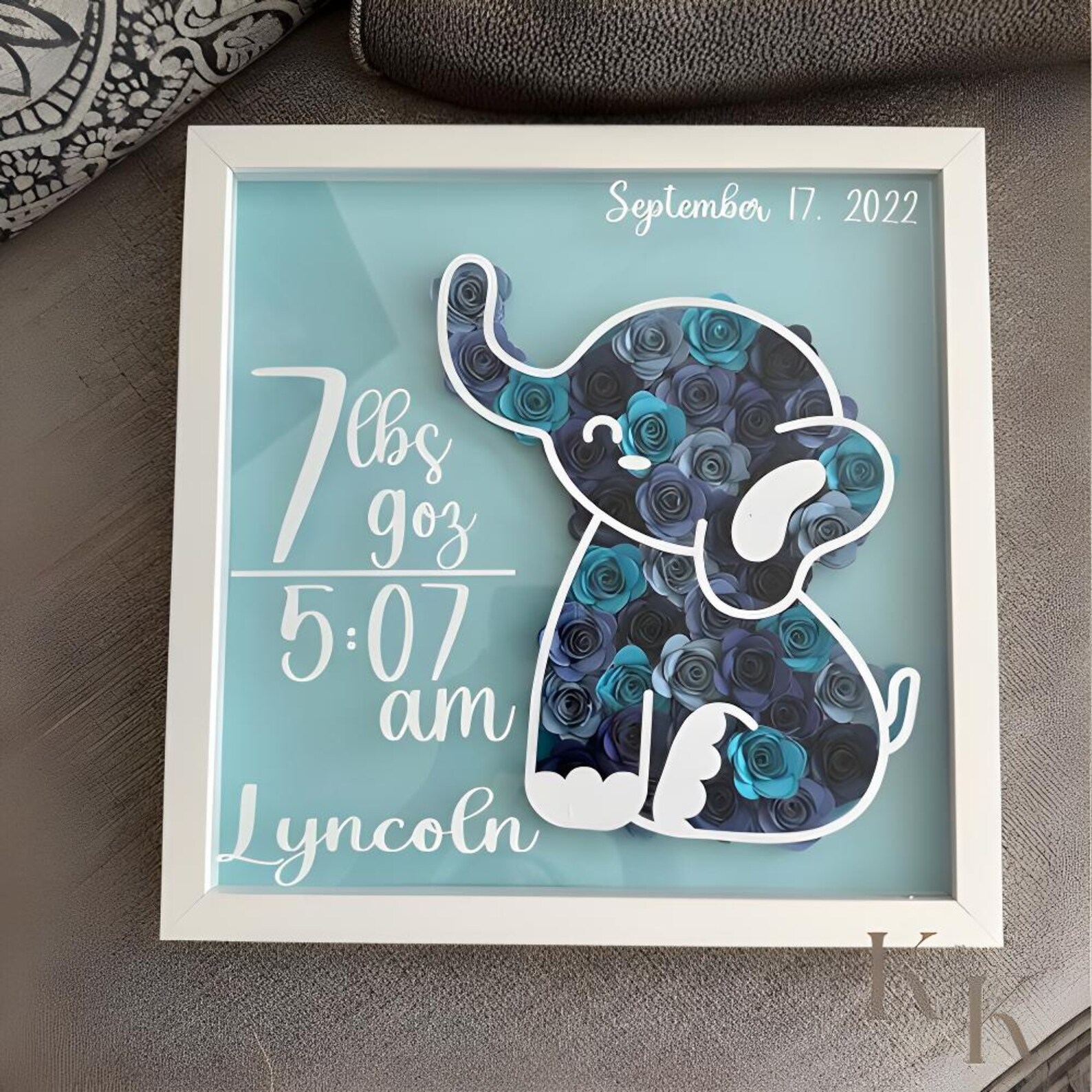 Custom Baby Stats Shadow Box – Personalized Nursery Decor| Nursery ...