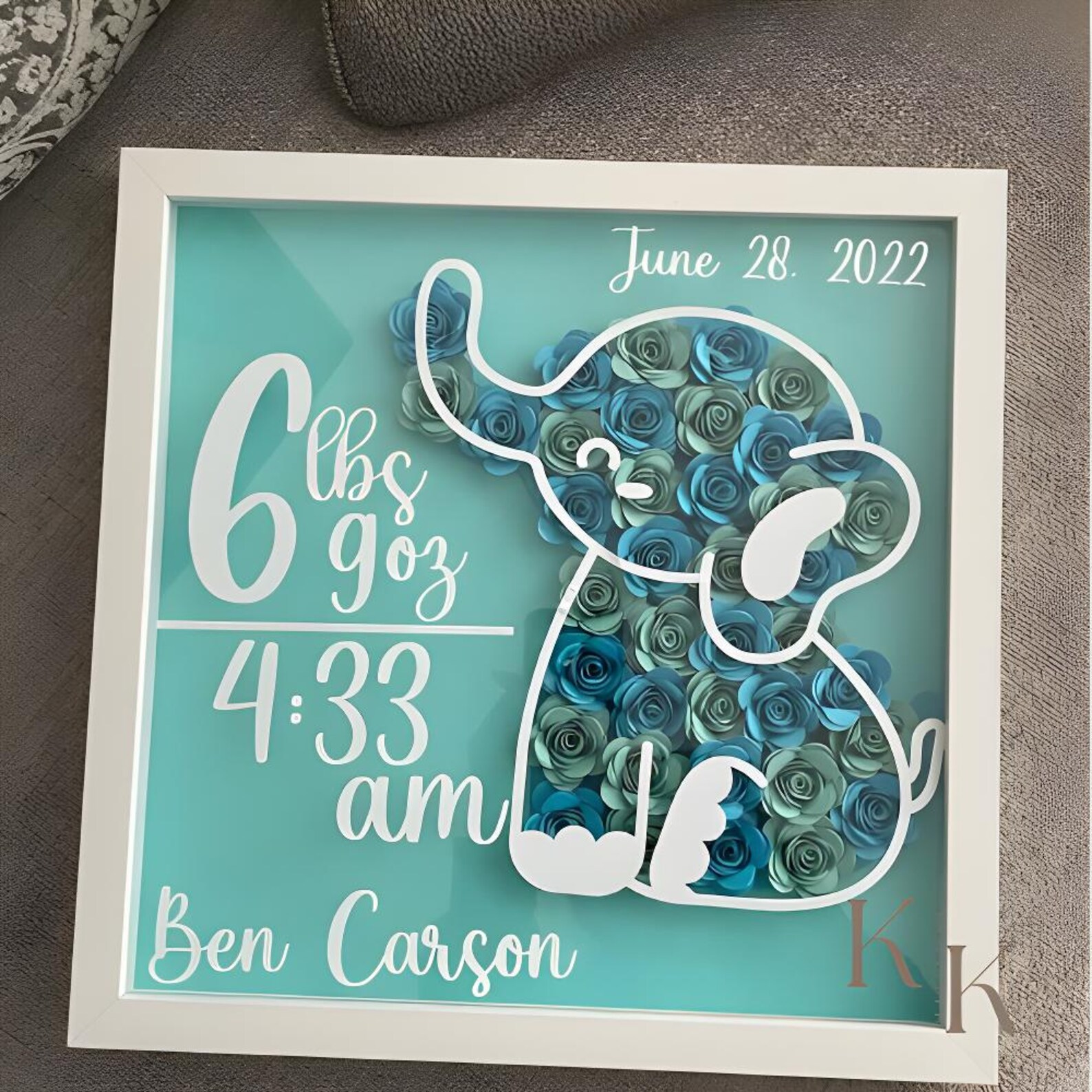 Custom Baby Stats Shadow Box – Personalized Nursery Decor| Nursery ...