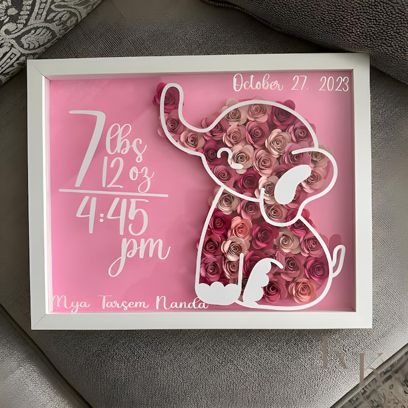 Custom Baby Stats Shadow Box – Personalized Nursery Decor| Nursery ...