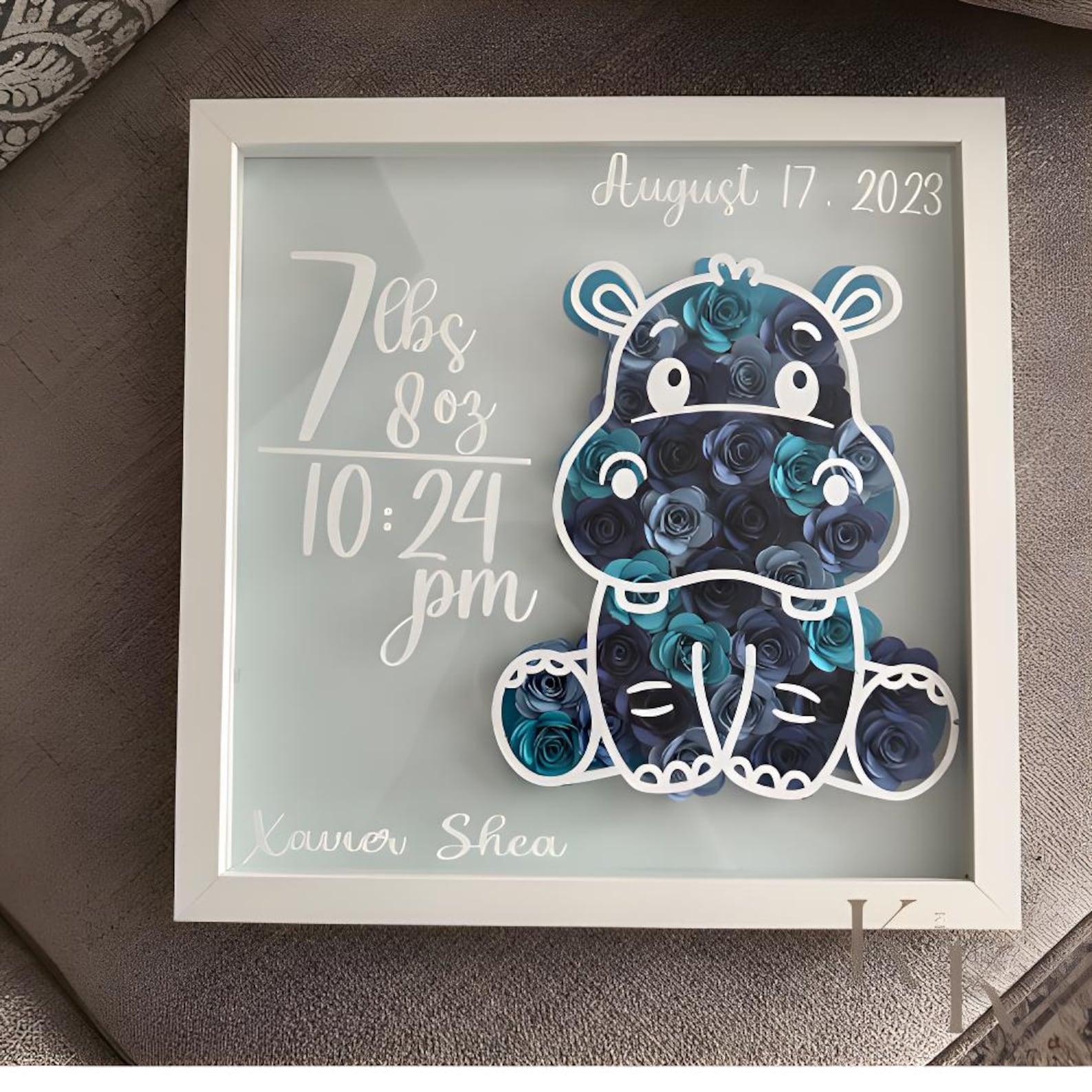 Custom Baby Stats Shadow Box – Personalized Nursery Decor| Nursery ...