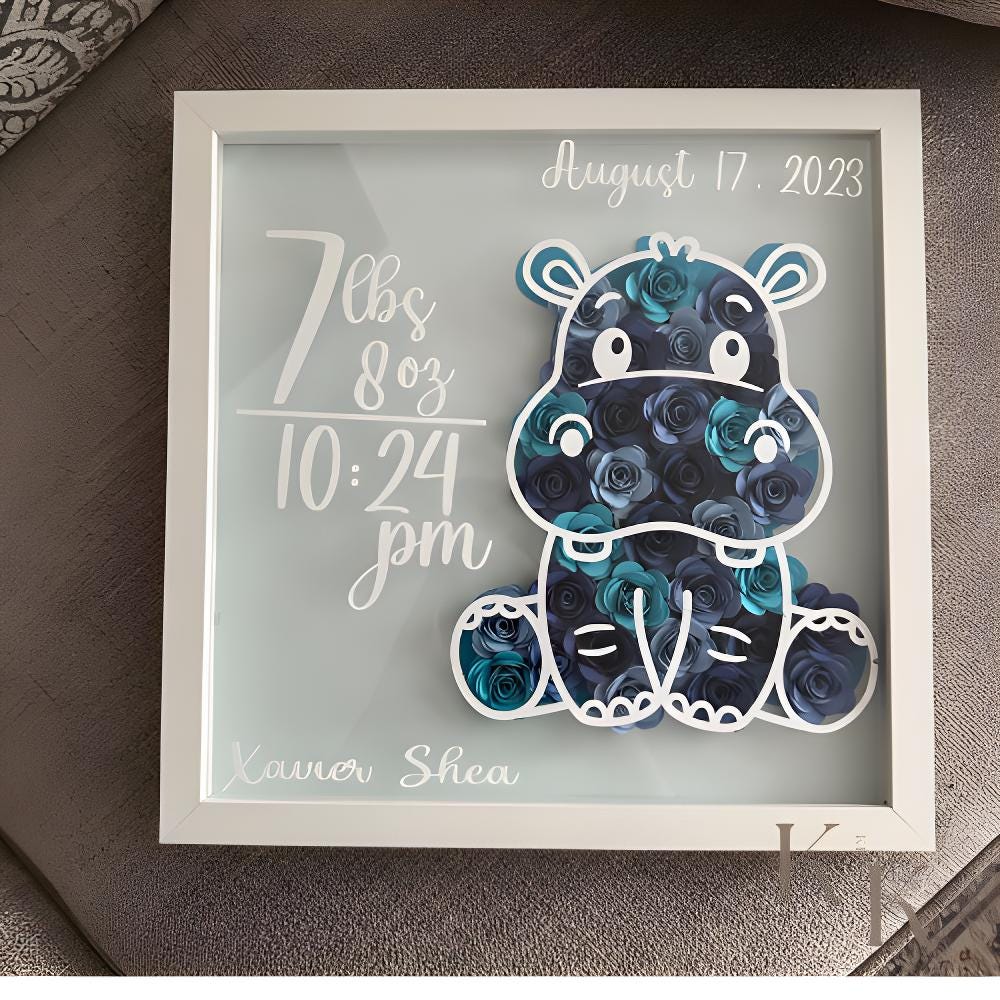 Custom Baby Stats Shadow Box – Personalized Nursery Decor| Nursery ...