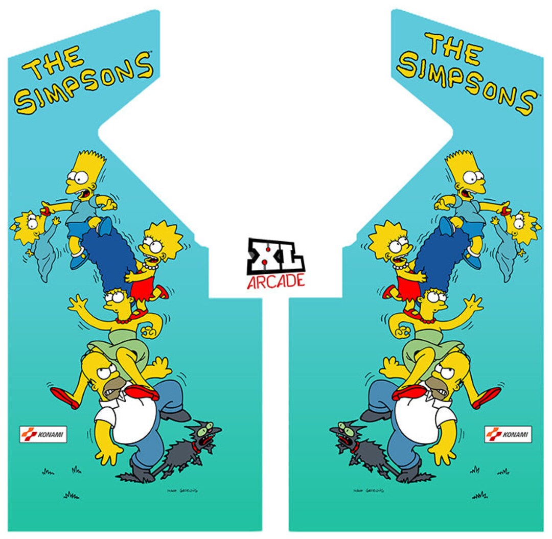 The Simpsons Side Art W/ Gradient - Etsy