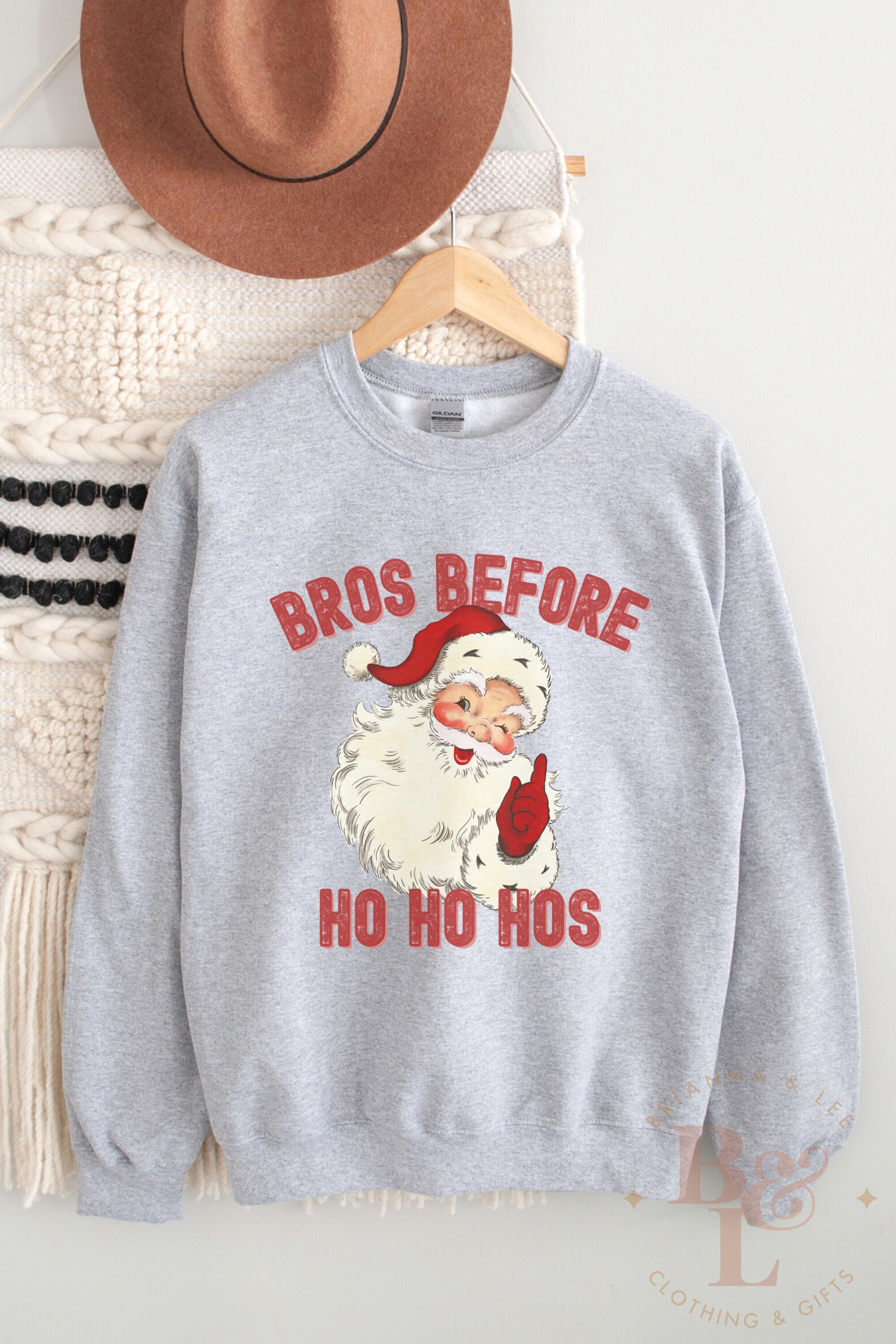 Santa Face Inappropriate Shirt, Christmas Crewneck Trendy Sweatshirt ...