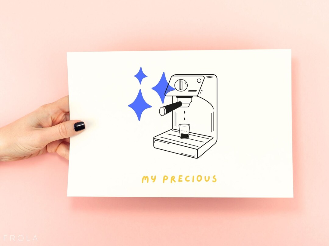 My Precious Card/poster for Coffee Lovers & Barista Gift Card, Thank ...