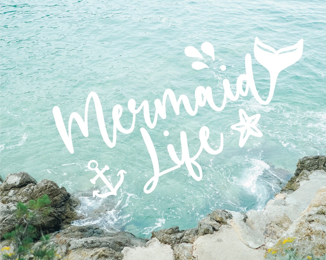 Mermaid Life • Holographic Decal in Blue - Etsy