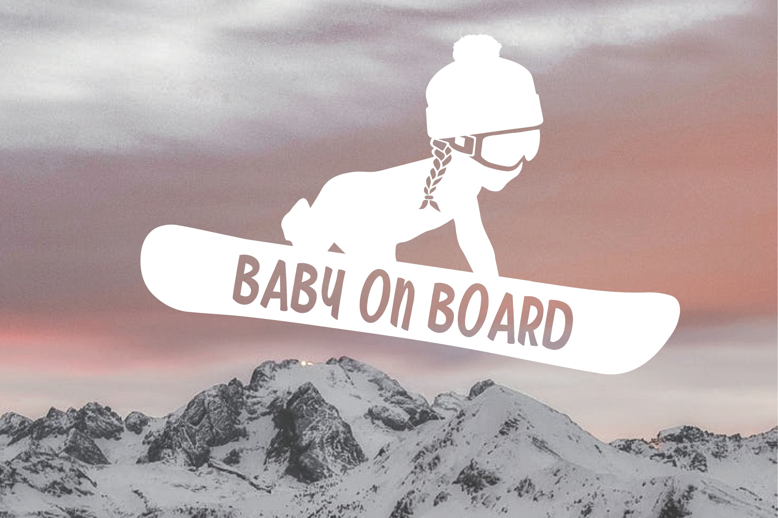 Baby on Board • Snowboard Car Decal - Etsy