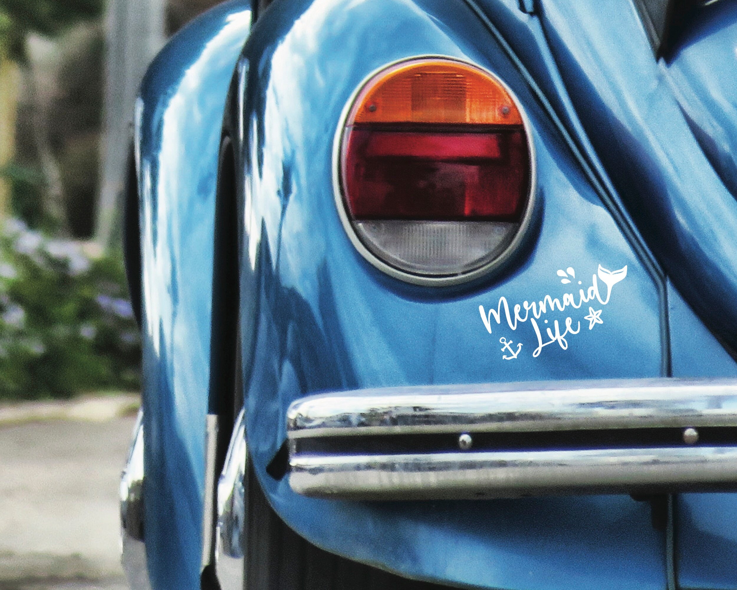 Mermaid Life • Holographic Decal in Blue - Etsy