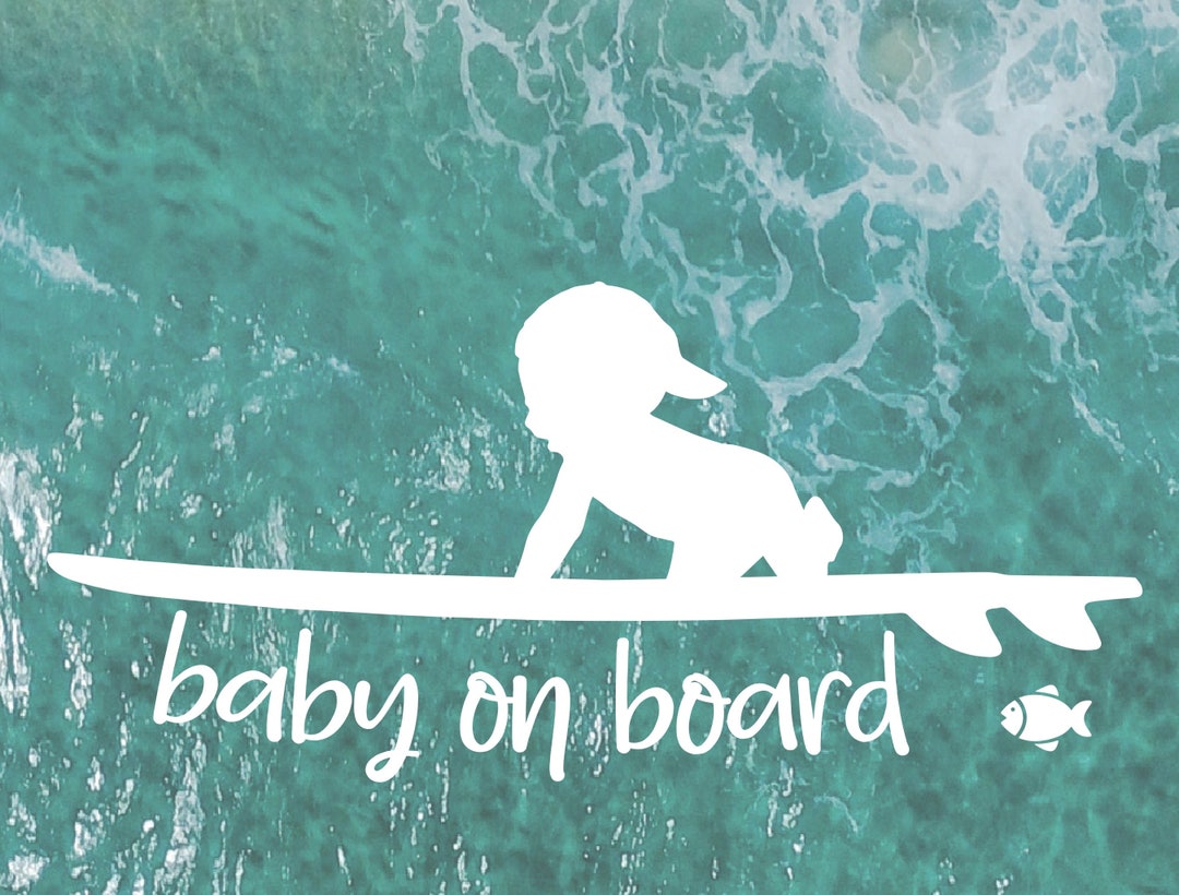 Baby on Board! • Surfboard! Car Decal - Etsy