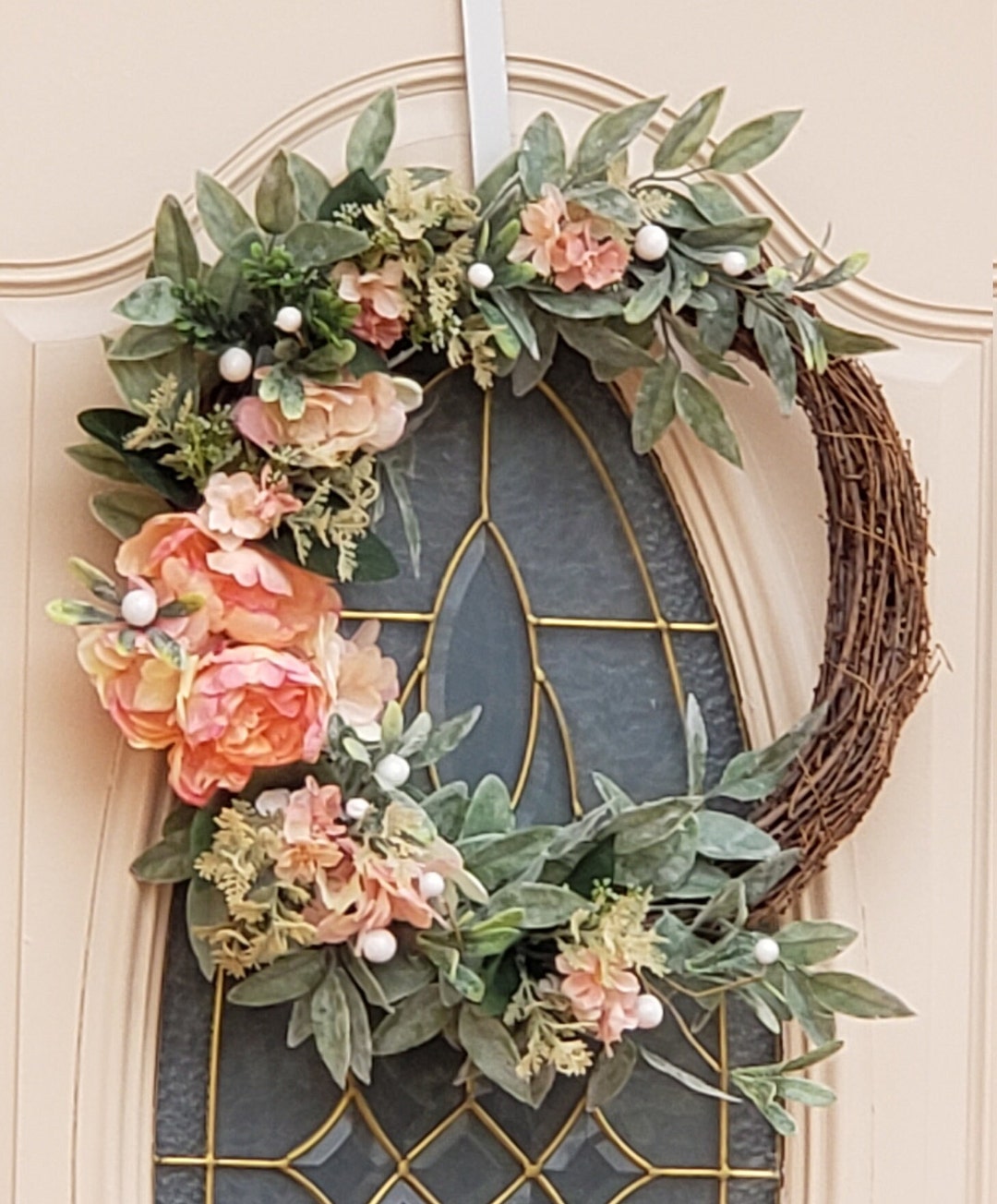 Spring Floral Grapevine Wreath - Etsy
