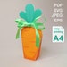 Carrot Box | Easter Treat Box Template | Digital Printable JPEG, SVG ...