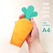 Carrot Box | Easter Treat Box Template | Digital Printable JPEG, SVG ...