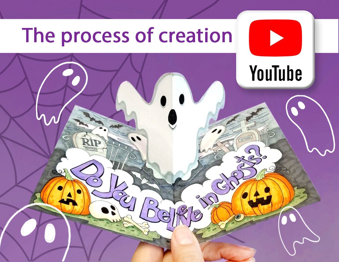 DIY Halloween Pop-up Printable Coloring Card | Horror Pop-up Card ...