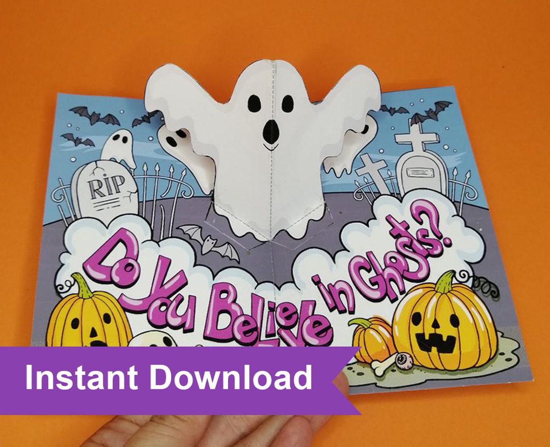 DIY Halloween Pop-up Printable Card Horror Pop-up Card Halloween ...