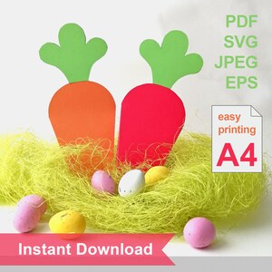 Carrot Box | SVG Template | Cricut Template | Printable PDF File | A4 ...