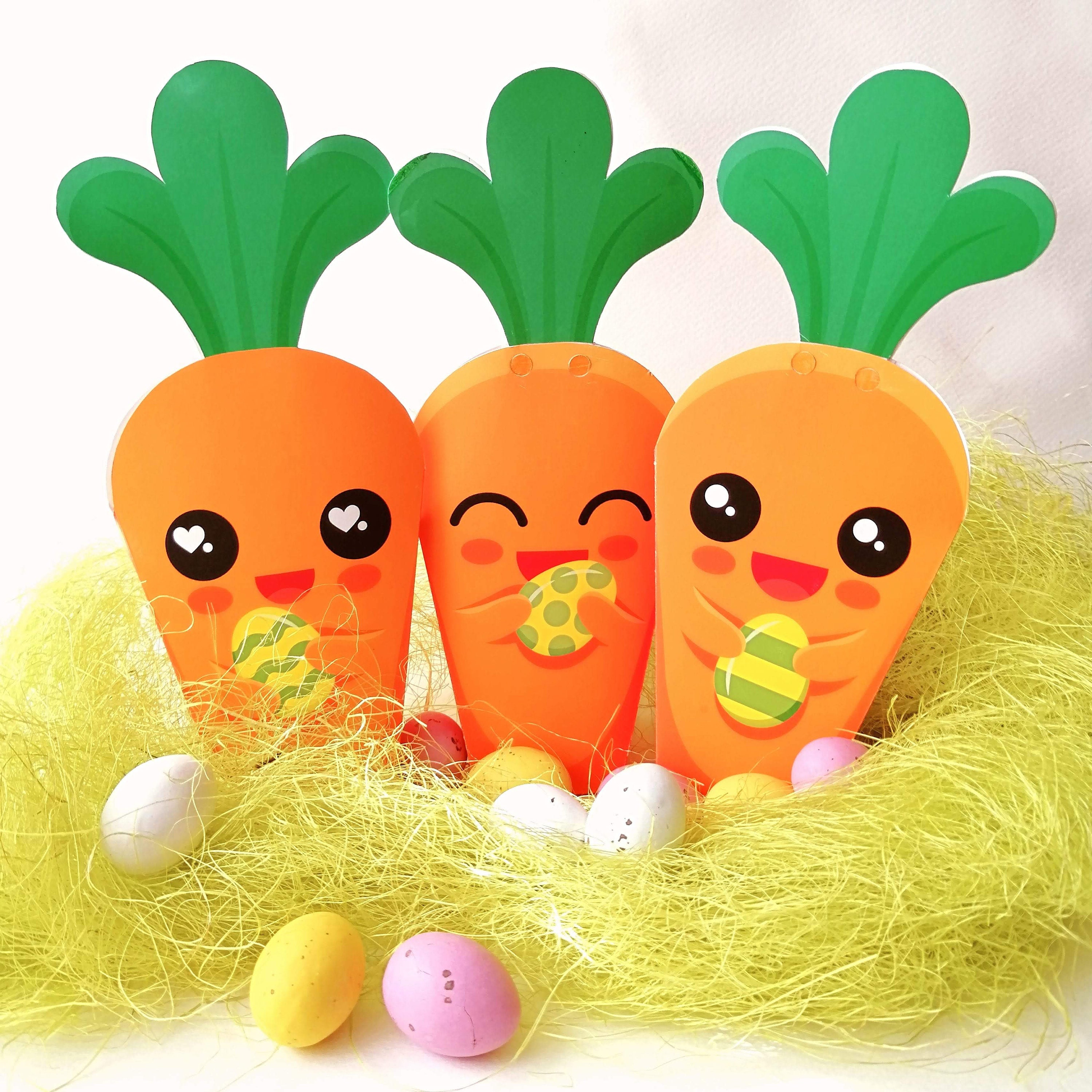 Carrot Box | Paper Box SVG | Easter Treat Box Template | Digital ...