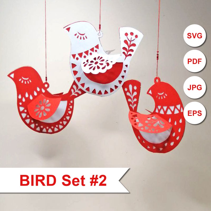 Papercut Birds - Etsy