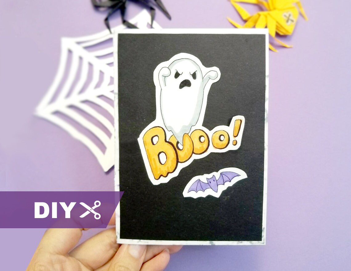 DIY Halloween Pop-up Printable Coloring Card | Horror Pop-up Card ...