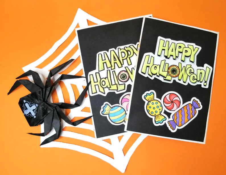 DIY Halloween Pop-up Printable Coloring Card | Horror Pop-up Card ...
