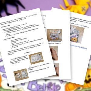 DIY Halloween Pop-up Printable Coloring Card | Horror Pop-up Card ...