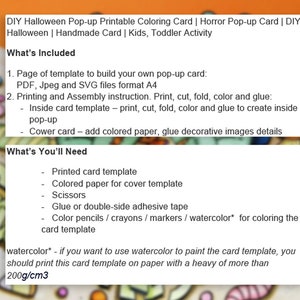 DIY Halloween Pop-up Printable Coloring Card | Horror Pop-up Card ...