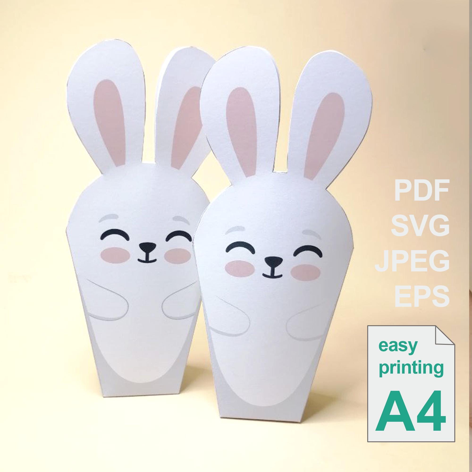 Bunny Box | Easter Treat Box Template | Digital Printable JPEG, SVG ...